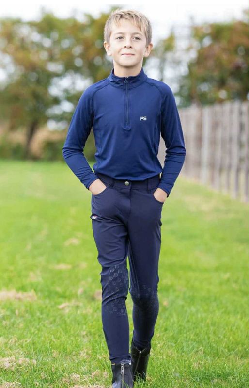 Derby Boys Riding Breeches Navy - Horse & You
